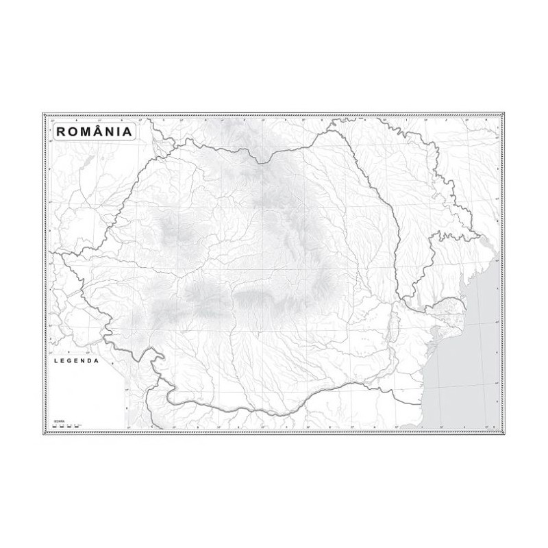 Romania si Republica Moldova. Harta administrativa /Harta de contur ...